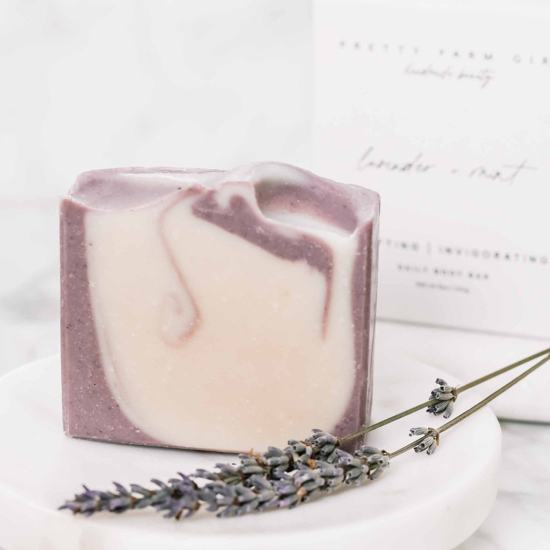 Lavender + Mint Tallow & Goat Milk Soap Bar | Pretty Farm Girl ...
